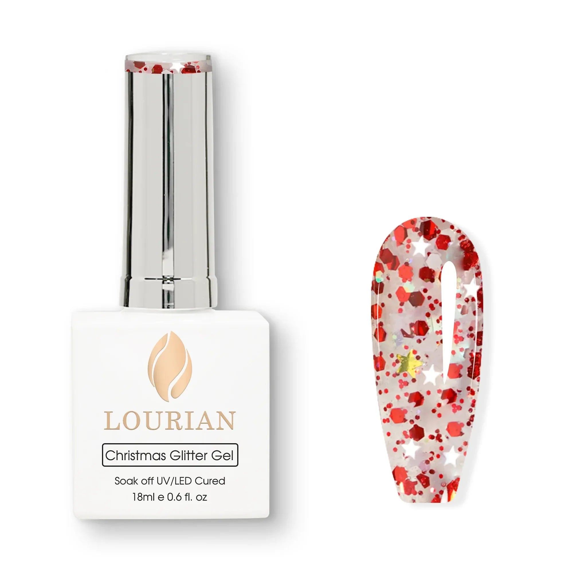 Lourian® Red-Yellow Glitter Gel – Candy Flame | Warm Festive Glitter ...